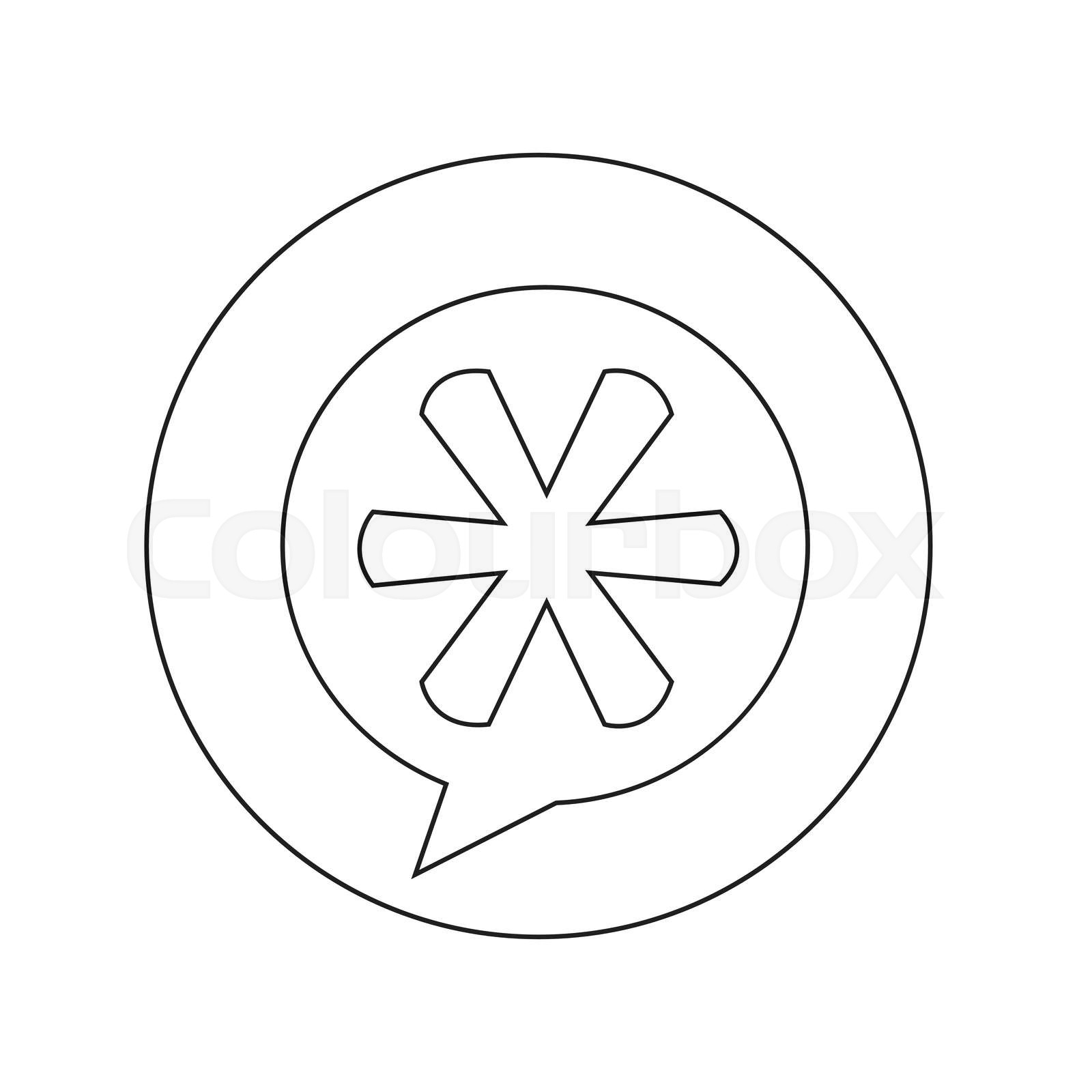 Asterisk Footnote sign icon | Stock vector | Colourbox