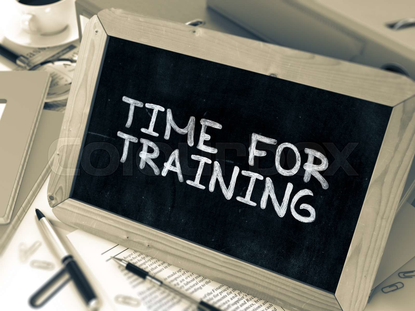 Time for Training. Inspirational Quote on Chalkboard. | Stock image ...