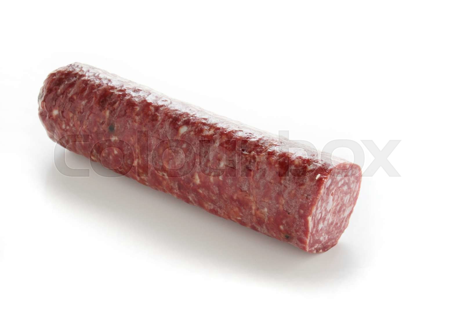 salami isolated | Stock image | Colourbox