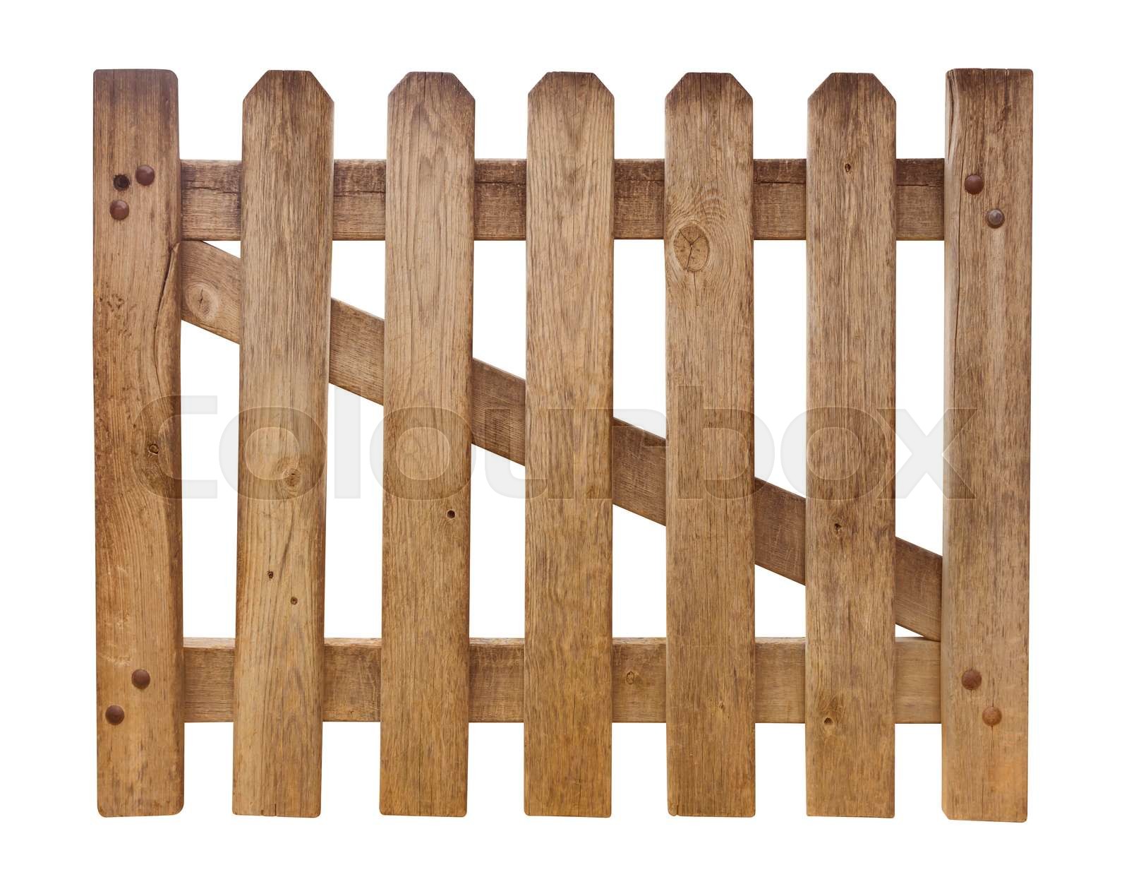 Wooden fence isolated on white | Stock image | Colourbox