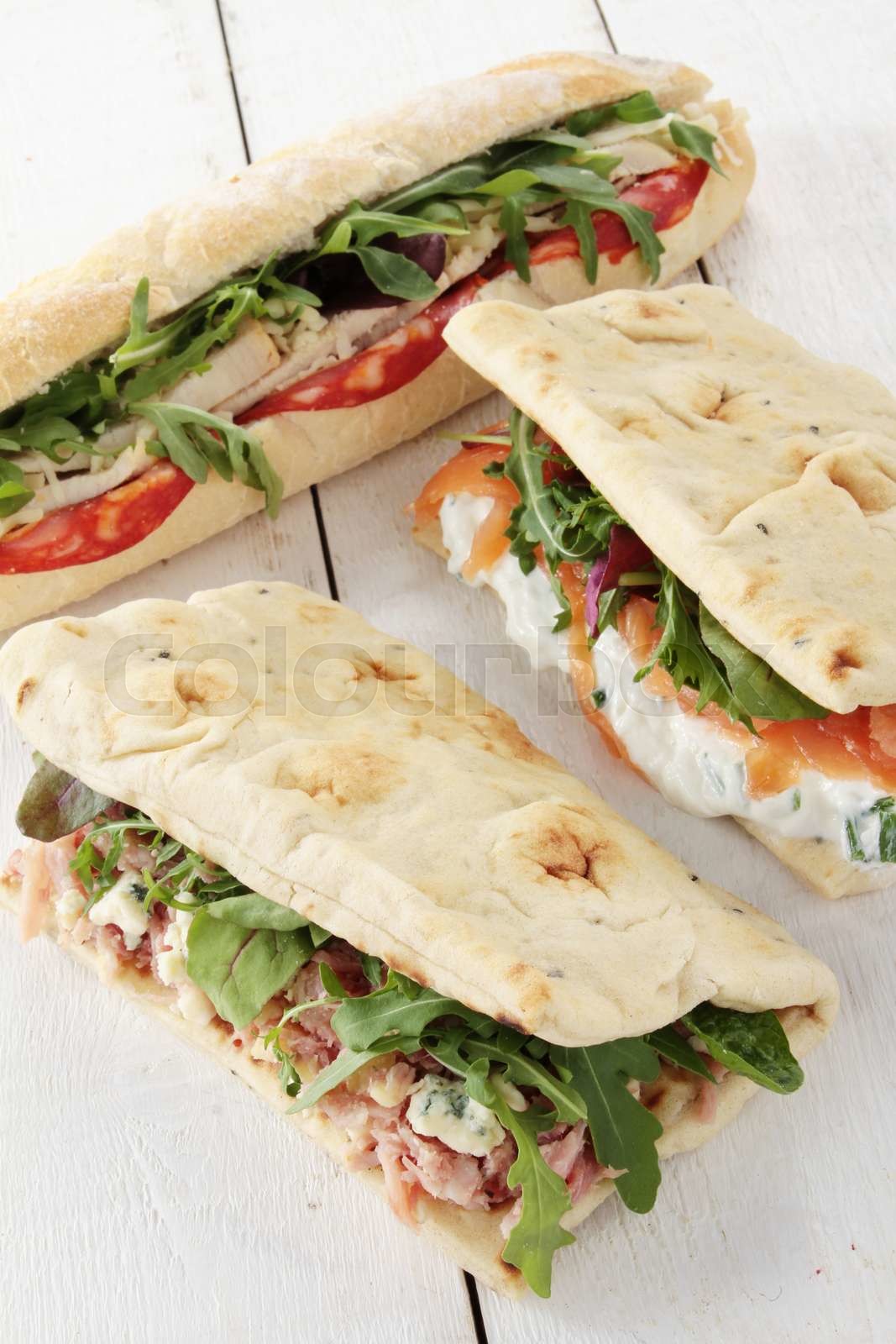 sandwich selection | Stock image | Colourbox