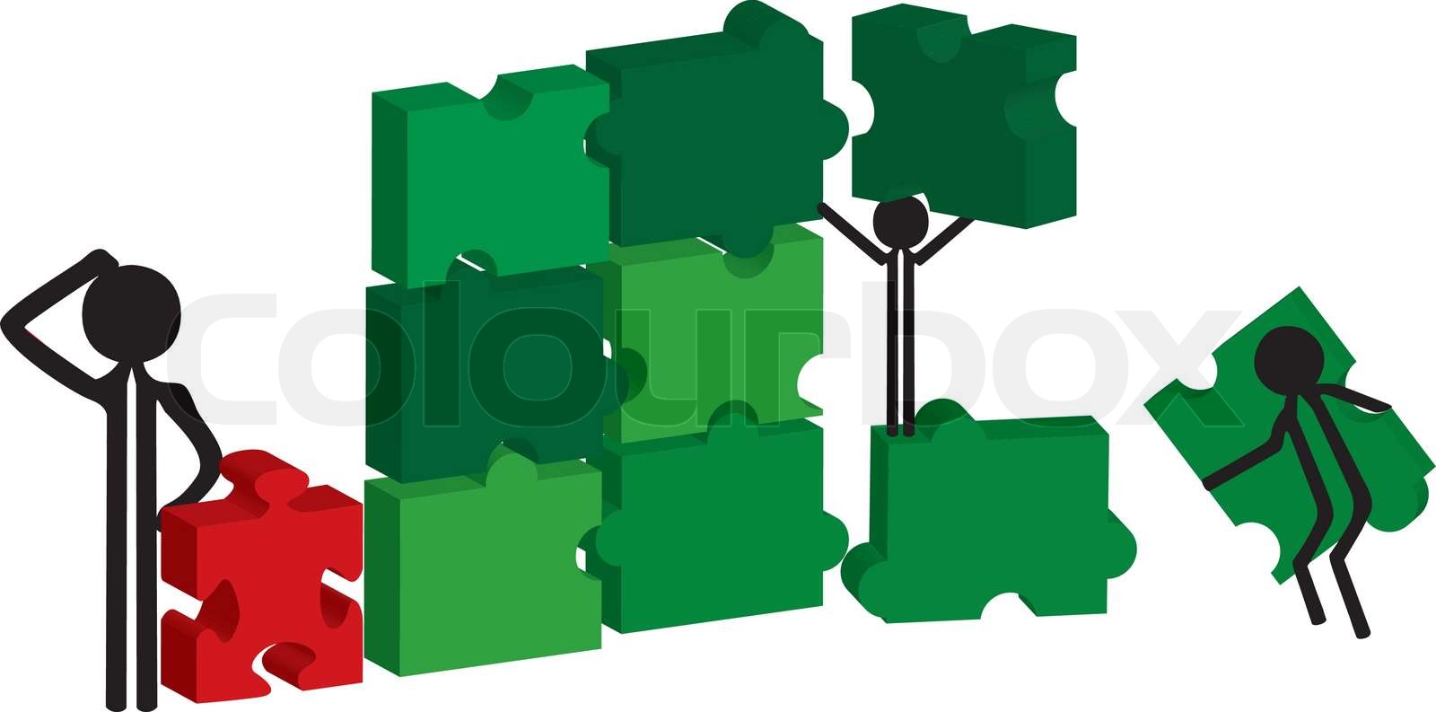 "puzzle problems and solutions" | Stock vector | Colourbox