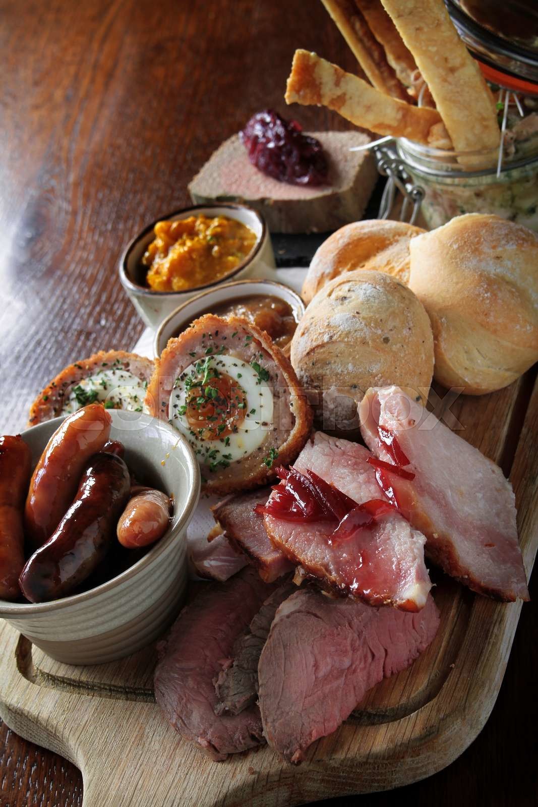 meat sharing platter | Stock image | Colourbox