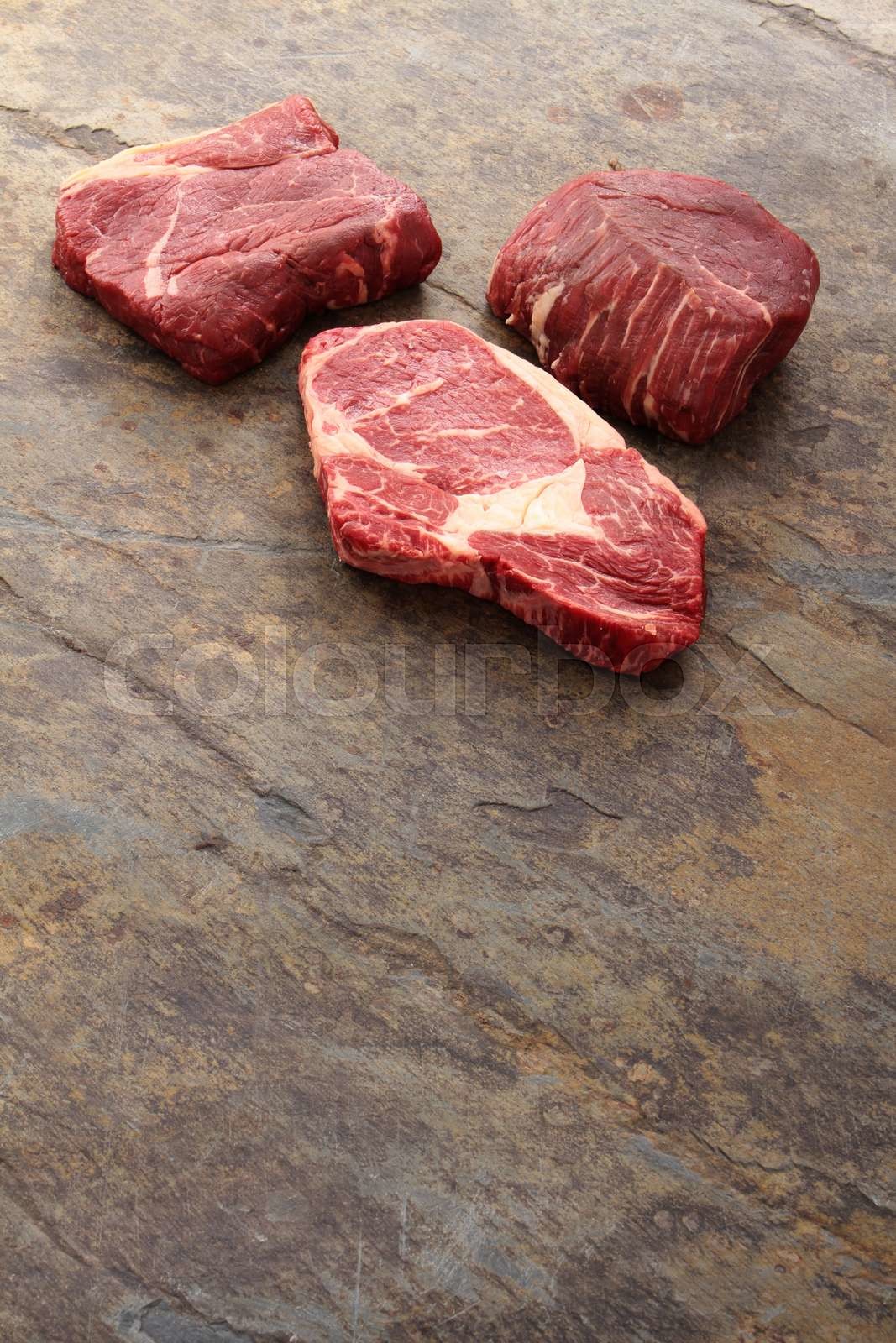 beef steak cuts | Stock image | Colourbox