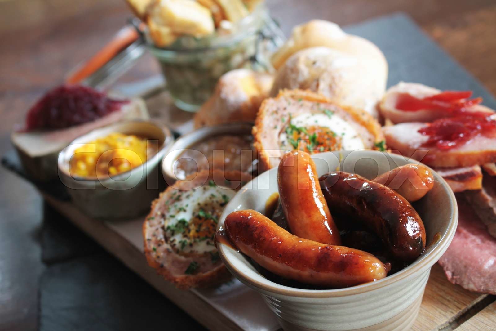 meat sharing platter | Stock image | Colourbox