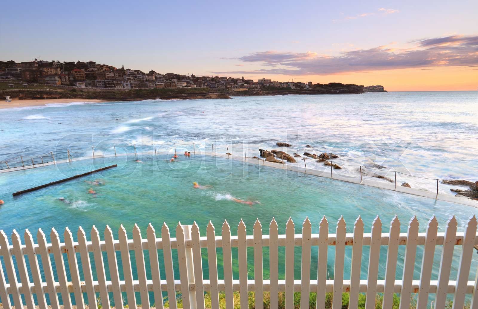 Early morning swim at Bronte Pool, Australia | Stock image | Colourbox