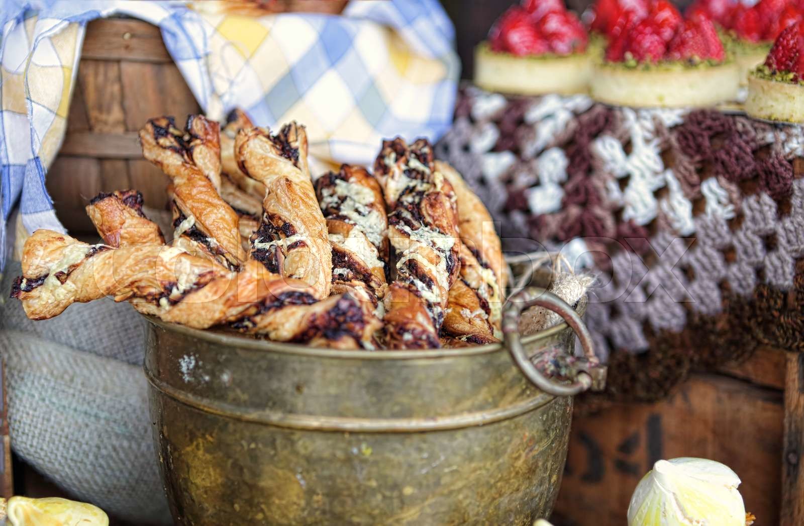 Decadent pastry twists | Stock image | Colourbox