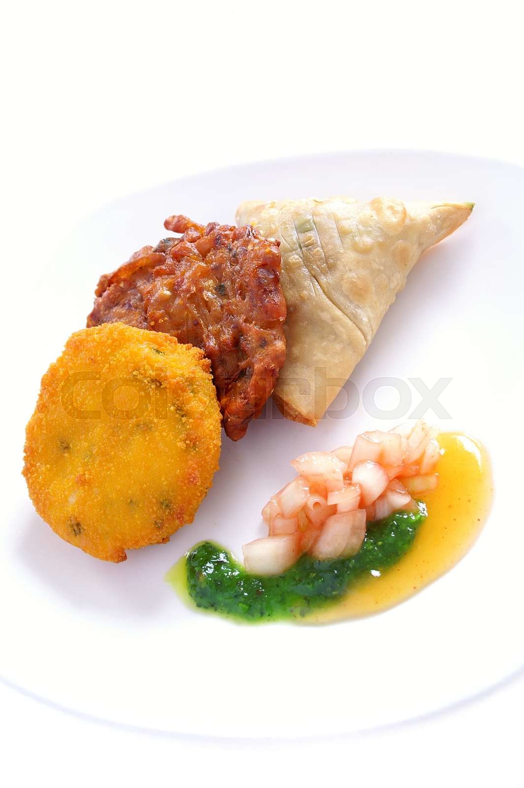 indian mixed starter | Stock image | Colourbox