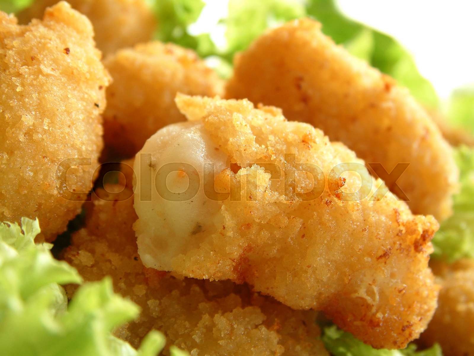 breaded scampi tails | Stock image | Colourbox