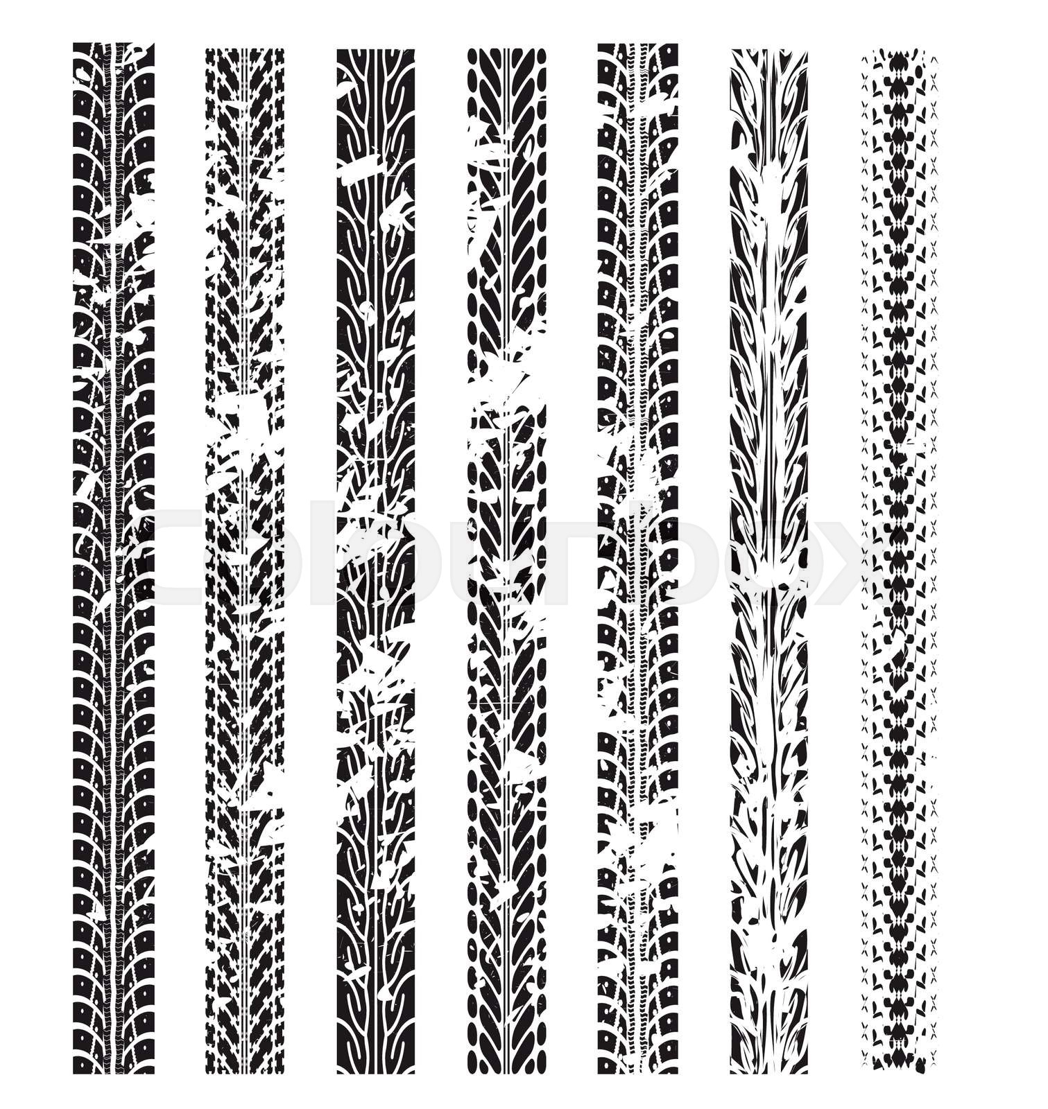 spur, reifen, grafik | Stock-Vektor | Colourbox