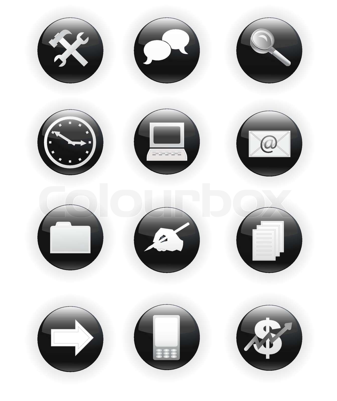 vector icon-button set | Stock vector | Colourbox