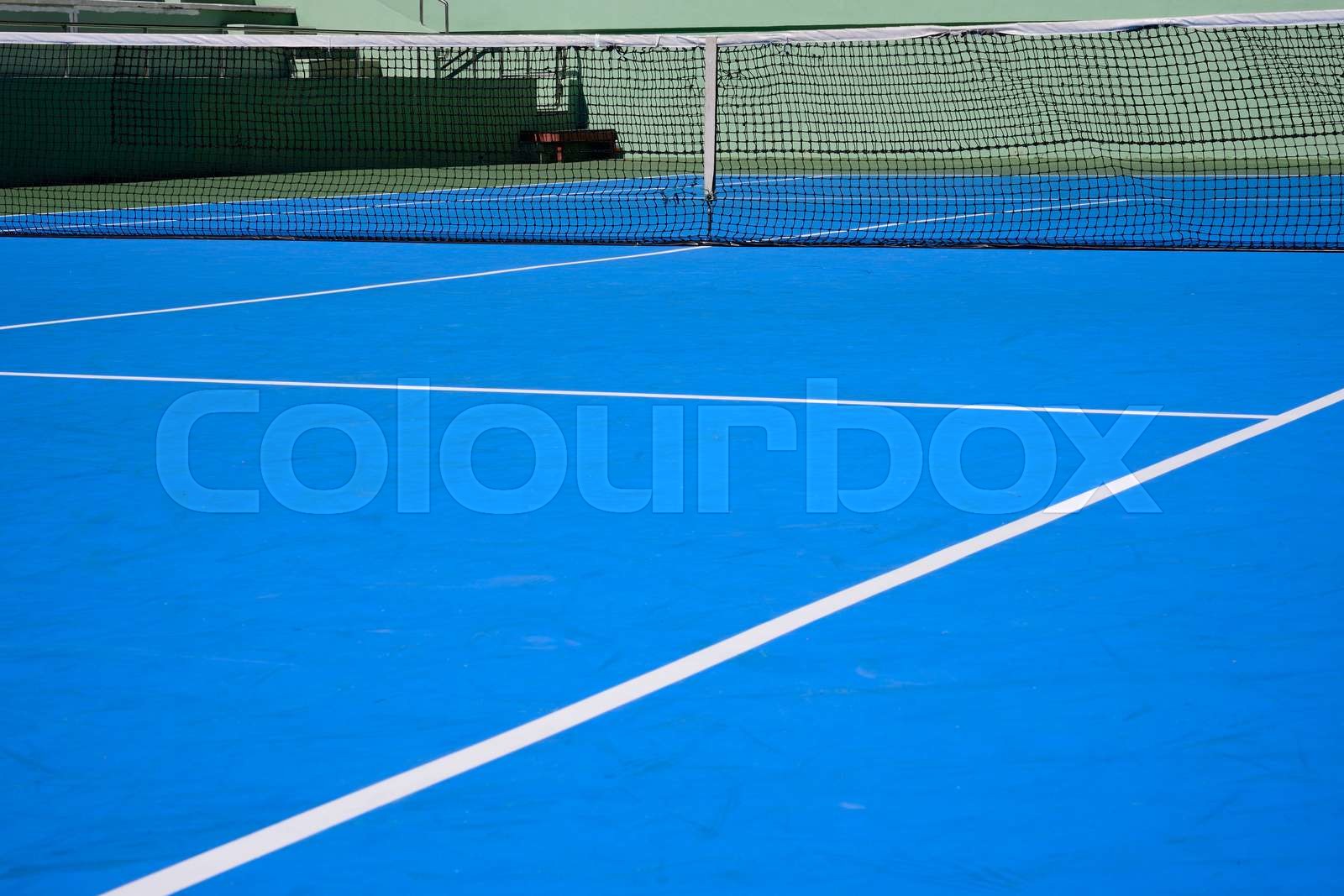 blue tennis court | Stock image | Colourbox