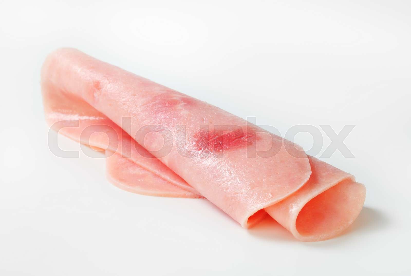 Rolled slices of ham | Stock image | Colourbox