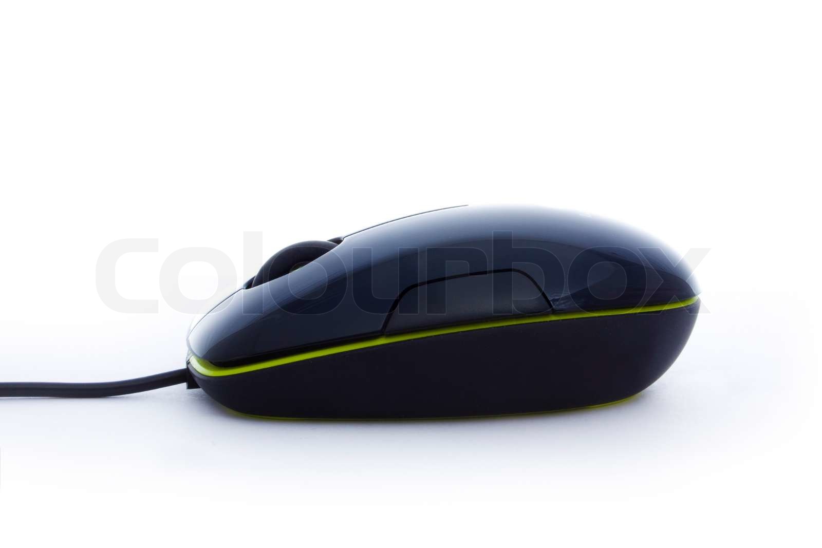 stylish black computer mouse isolated on white | Stock image | Colourbox