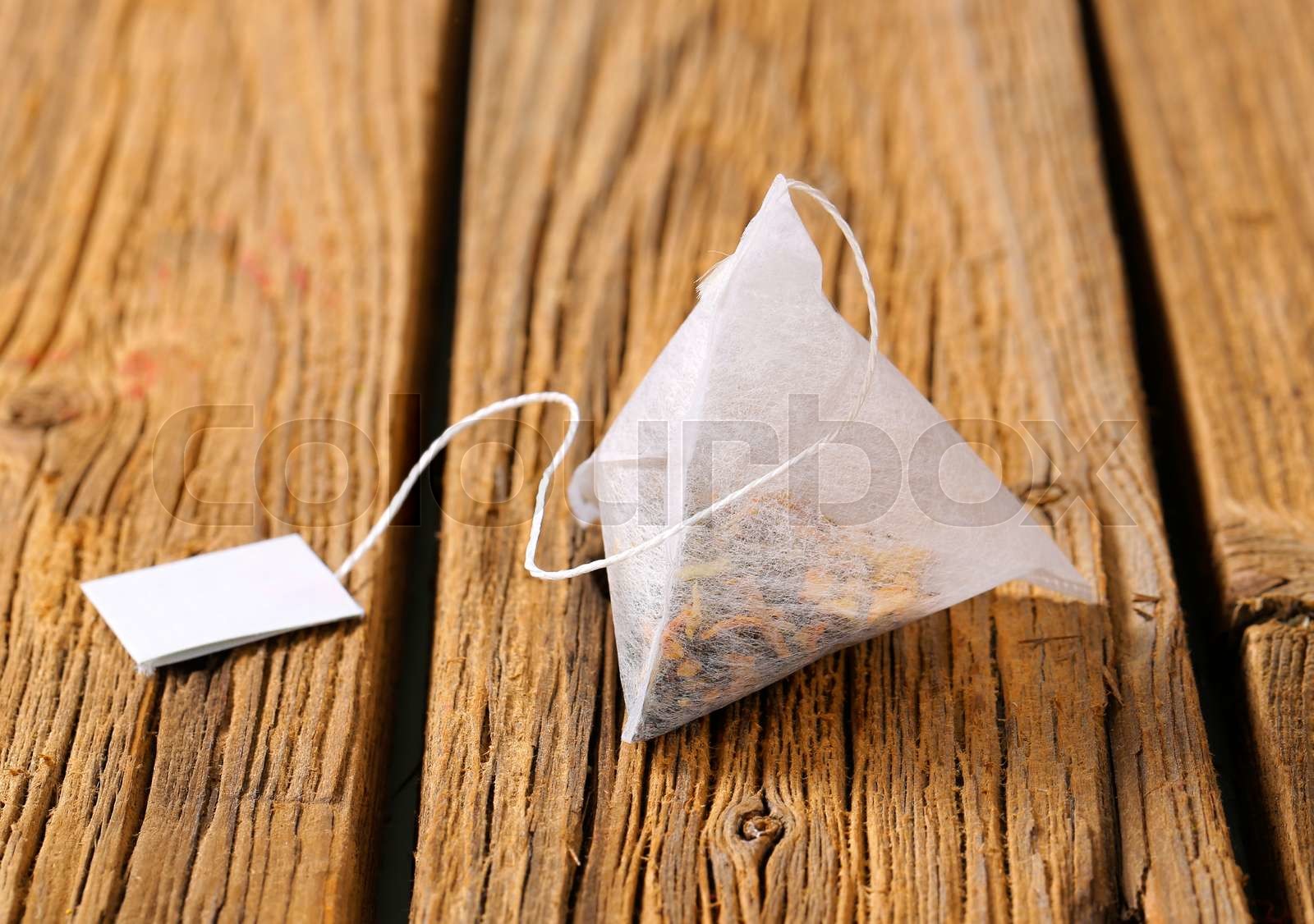 Pyramid tea bag | Stock image | Colourbox