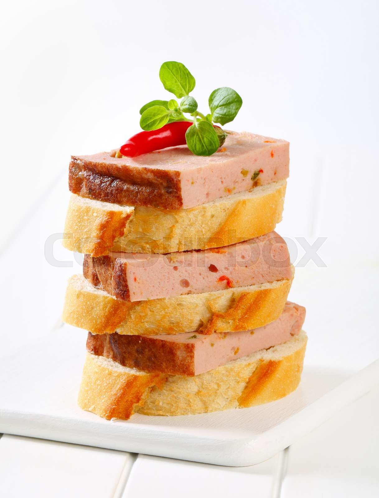 Leberkase sandwiches | Stock image | Colourbox