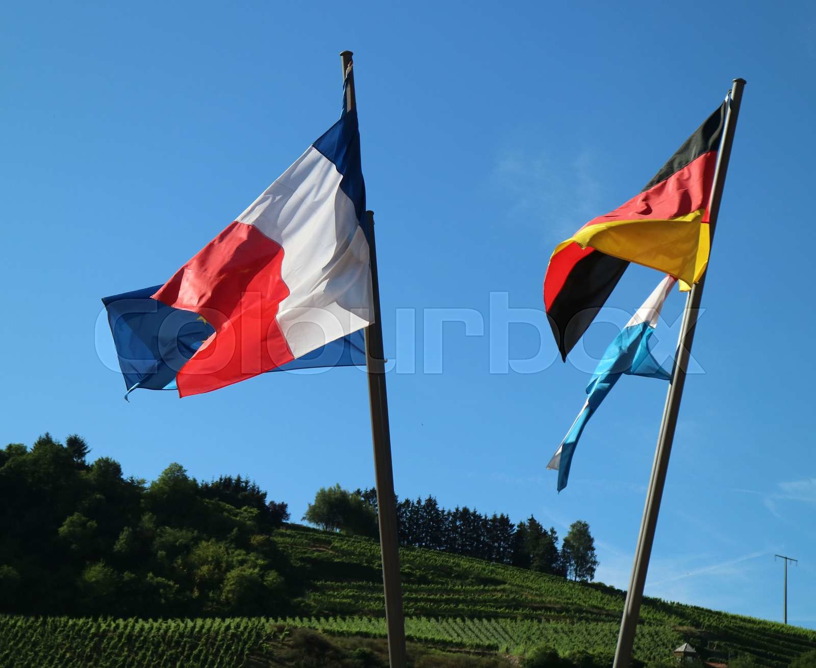 Flag fra Frankrig og Tyskland | Stock foto | Colourbox