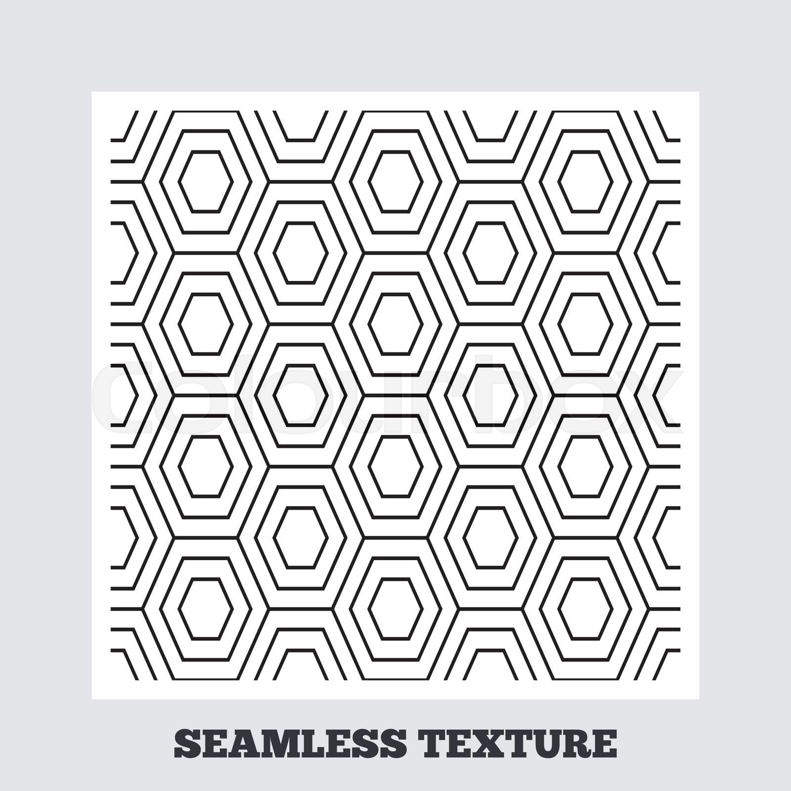 Hex Stripped Grid Seamless Pattern Stock Vector Colourbox