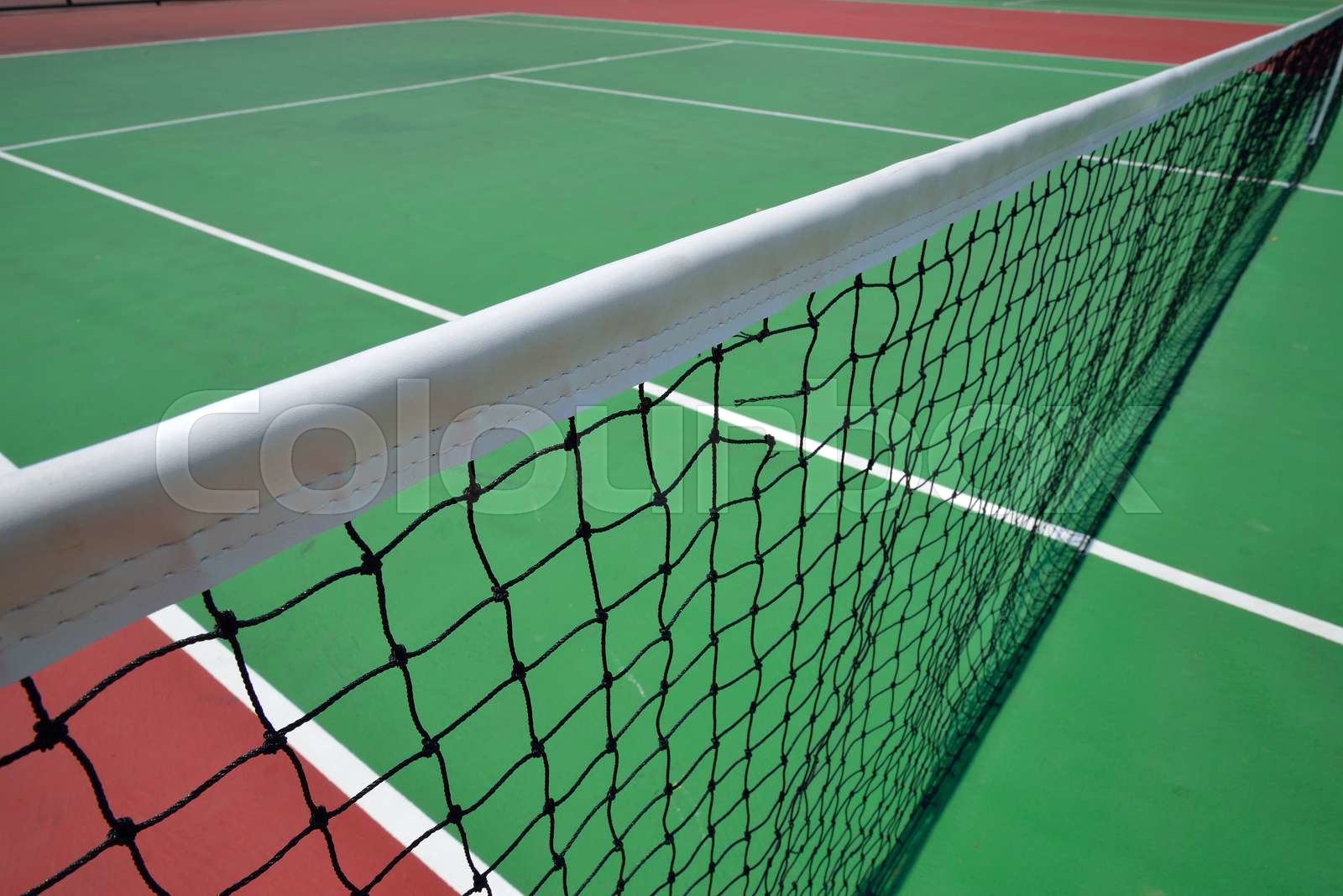 red and green tennis court | Stock image | Colourbox