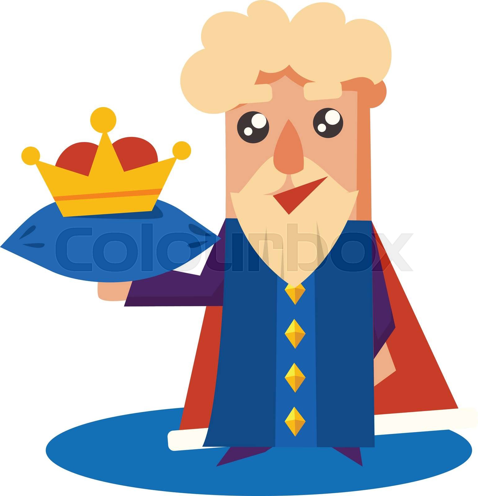 King Cartoon Emotion Vector Illustration Set | Stock vector | Colourbox