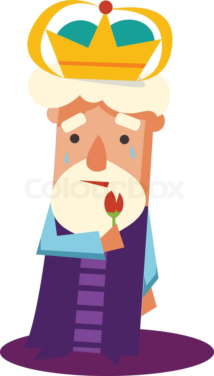 King Cartoon Emotion Vector Illustration Set | Stock vector | Colourbox