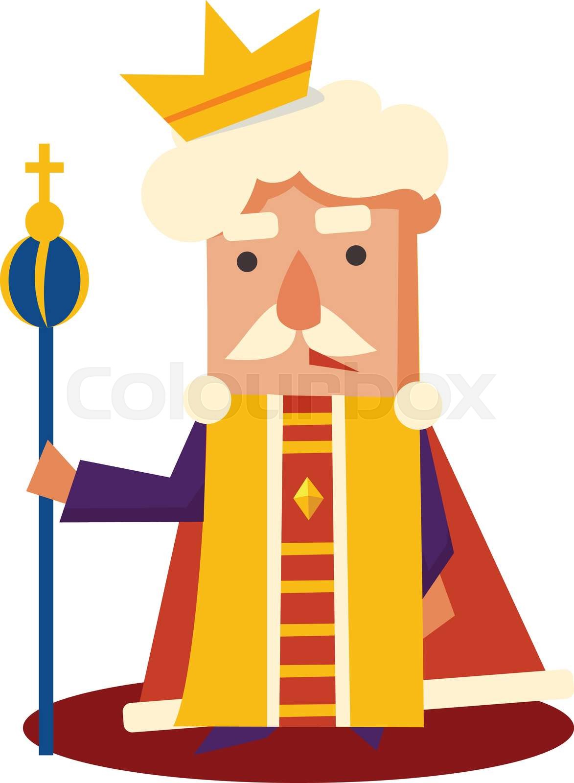 King Cartoon Emotion Vector Illustration Set | Stock vector | Colourbox