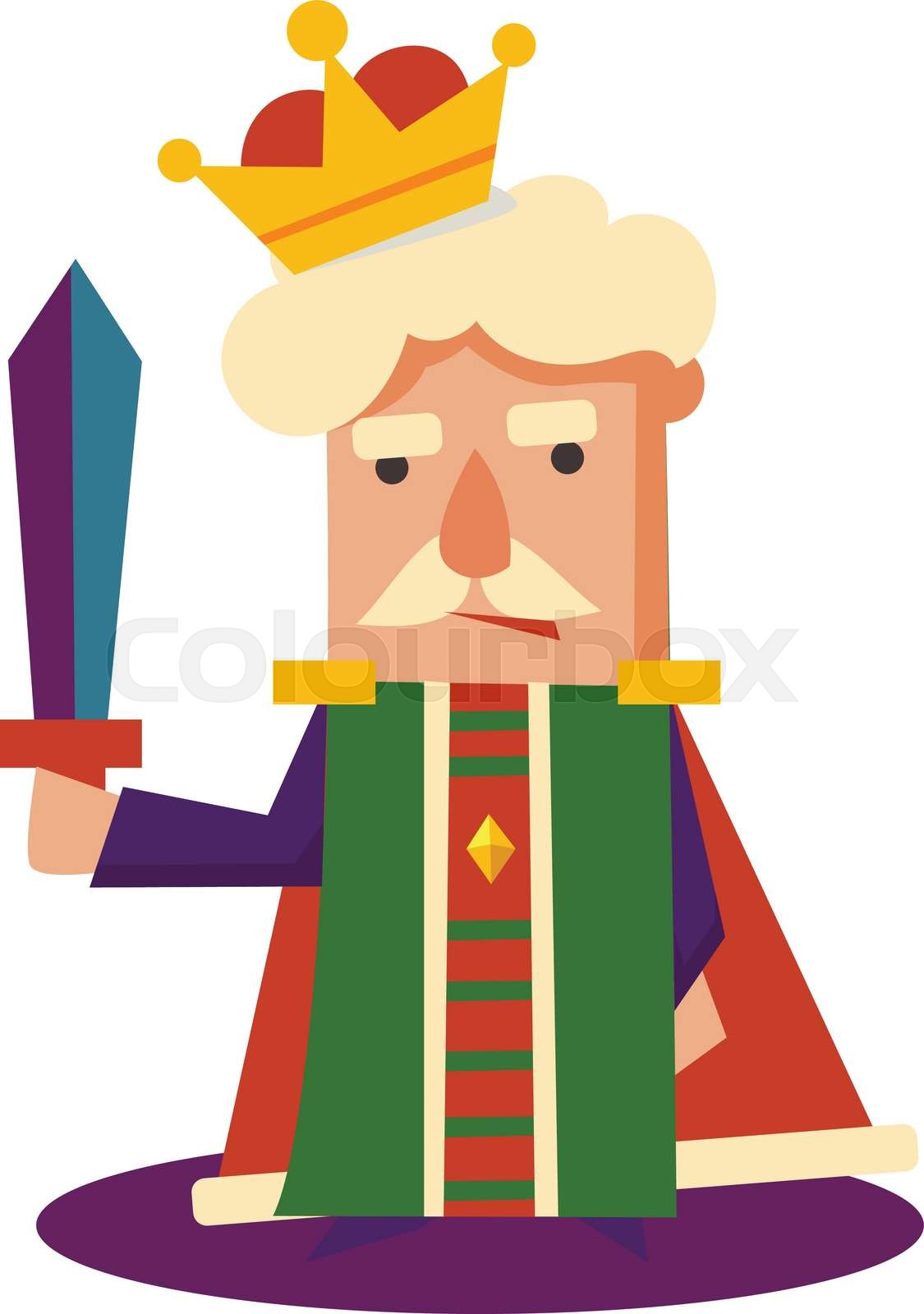 King Cartoon Emotion Vector Illustration Set | Stock vector | Colourbox