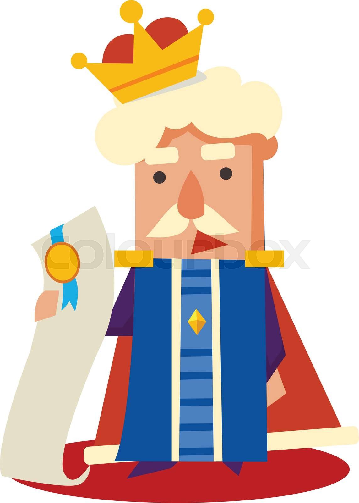 King Cartoon Emotion Vector Illustration Set | Stock vector | Colourbox