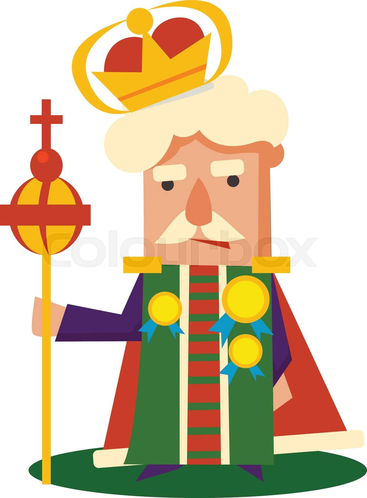 King Cartoon Emotion Vector Illustration Set | Stock vector | Colourbox