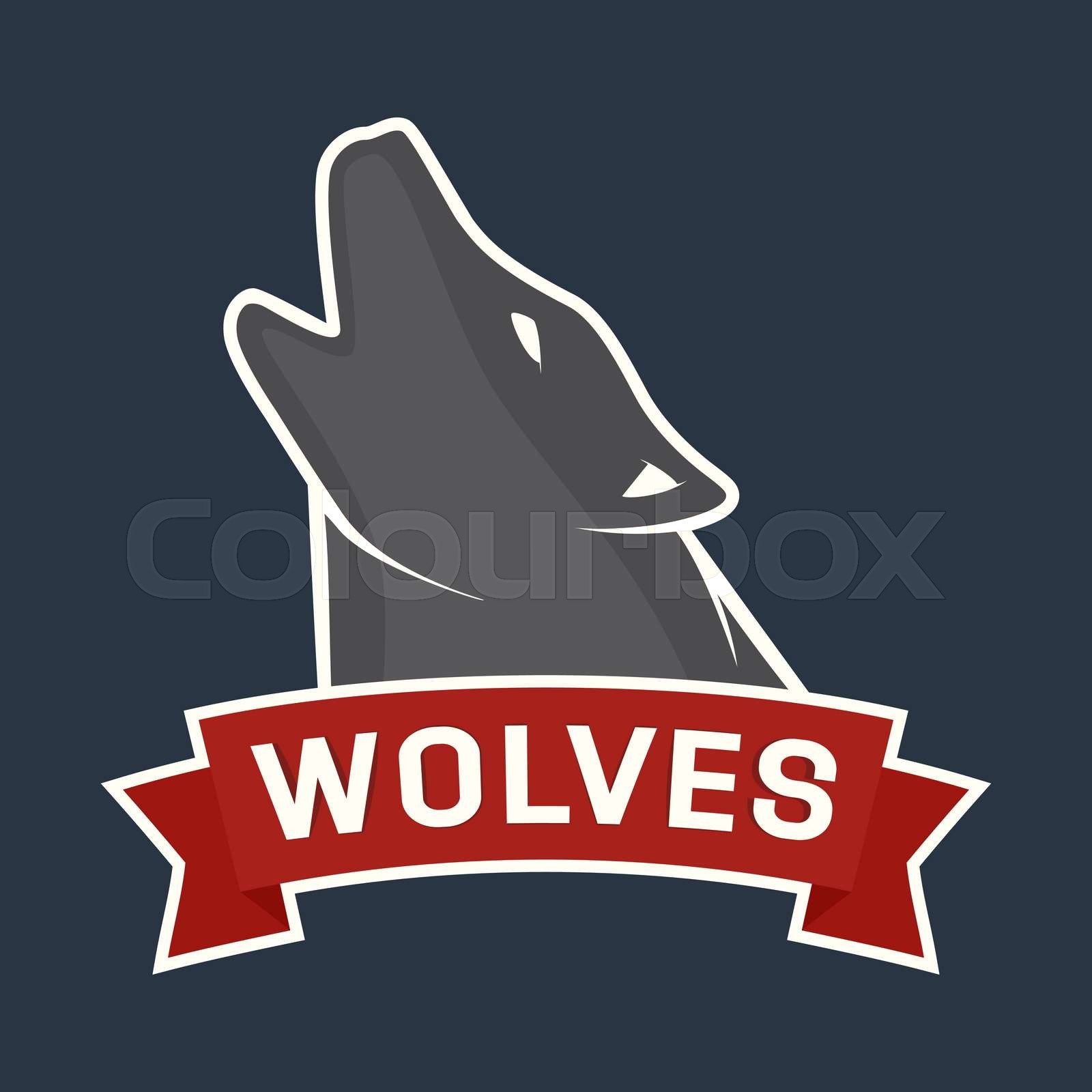 Vector howling wolf mascot | Stock vector | Colourbox