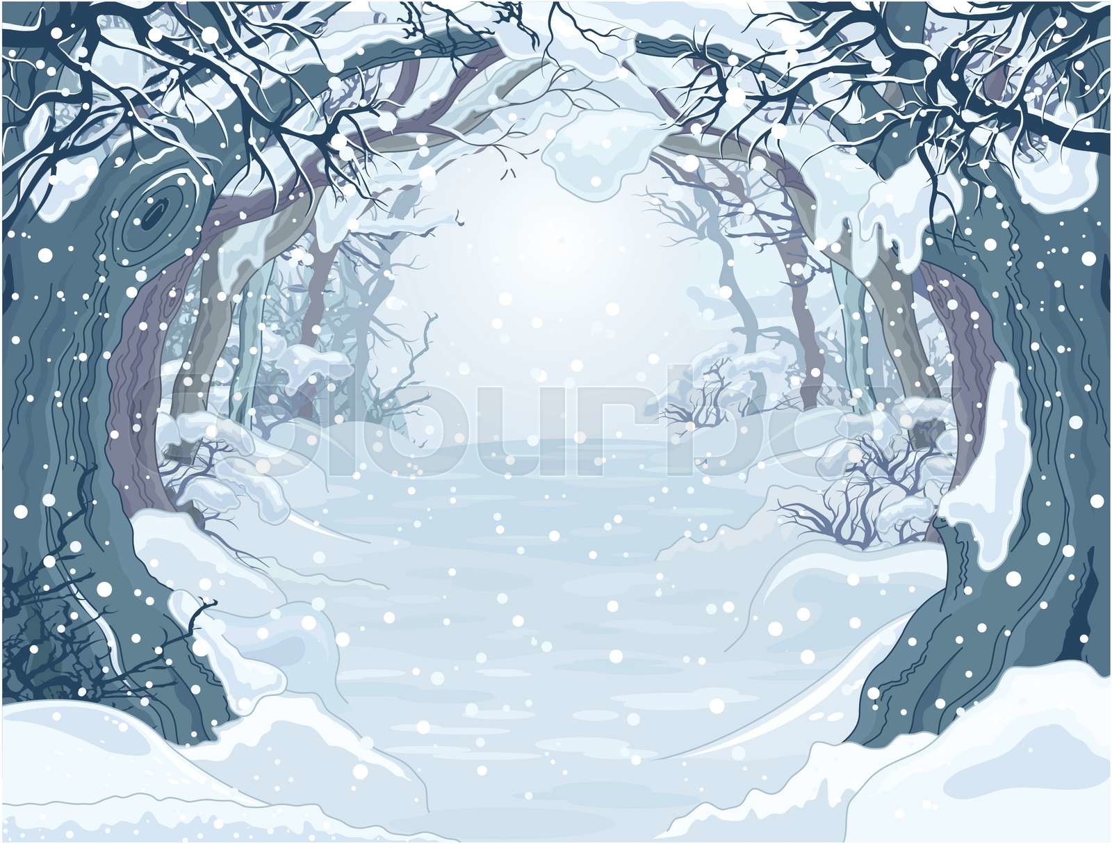 Winter Forest | Stock vector | Colourbox