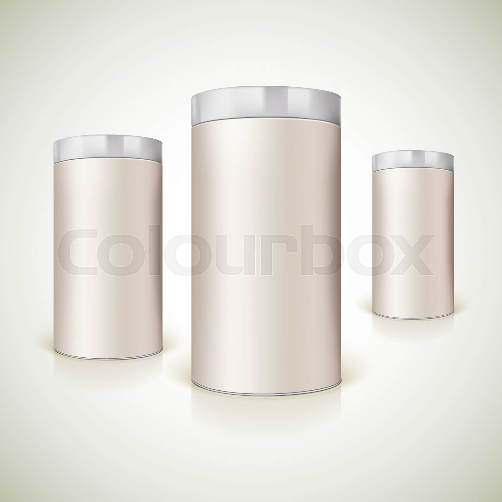 Round packaging for the presentation of product. | Stock image | Colourbox