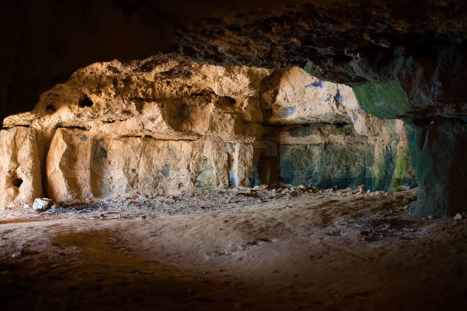 Ancient cave interior. | Stock image | Colourbox