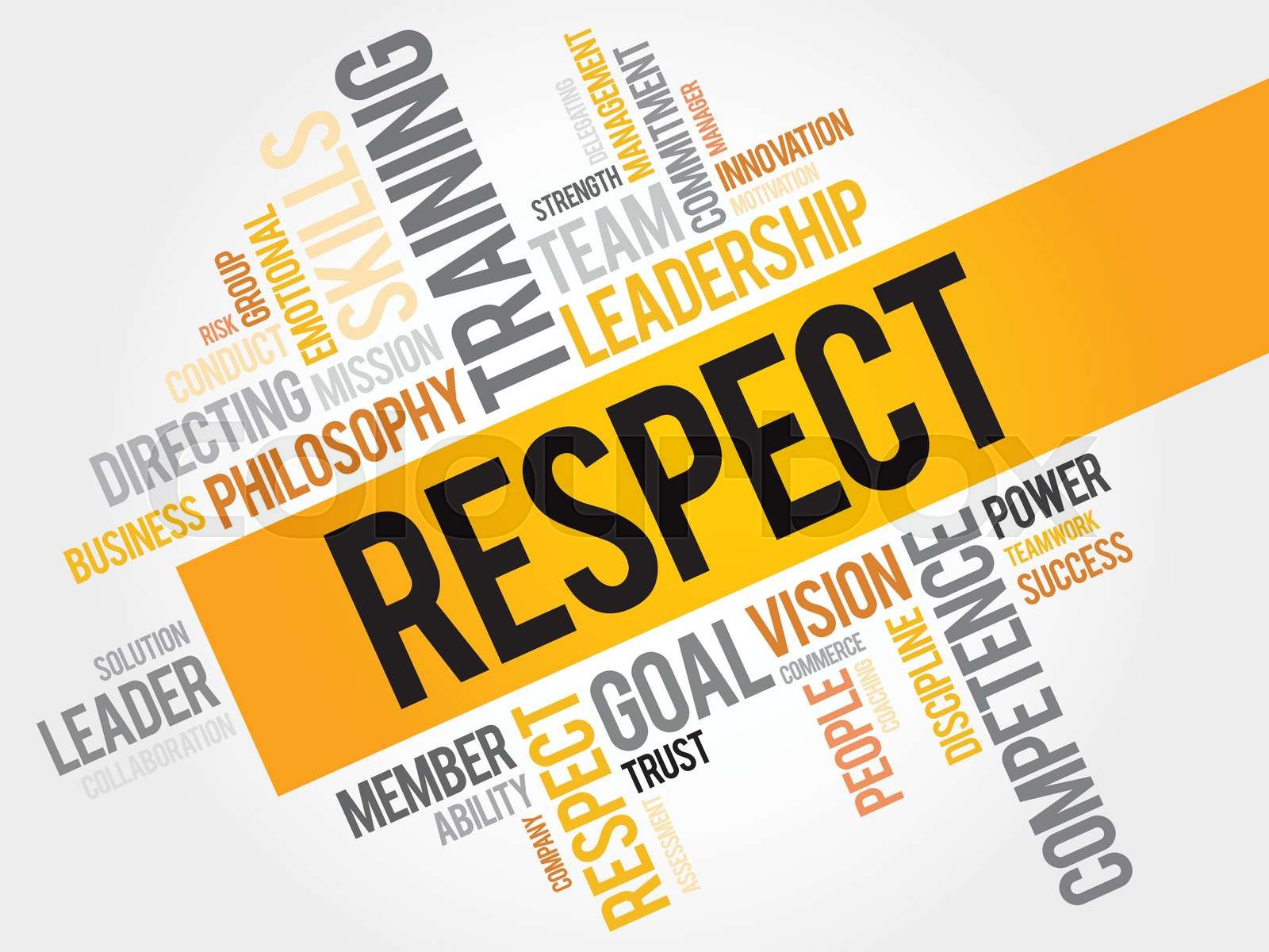 RESPECT word cloud | Stock vector | Colourbox