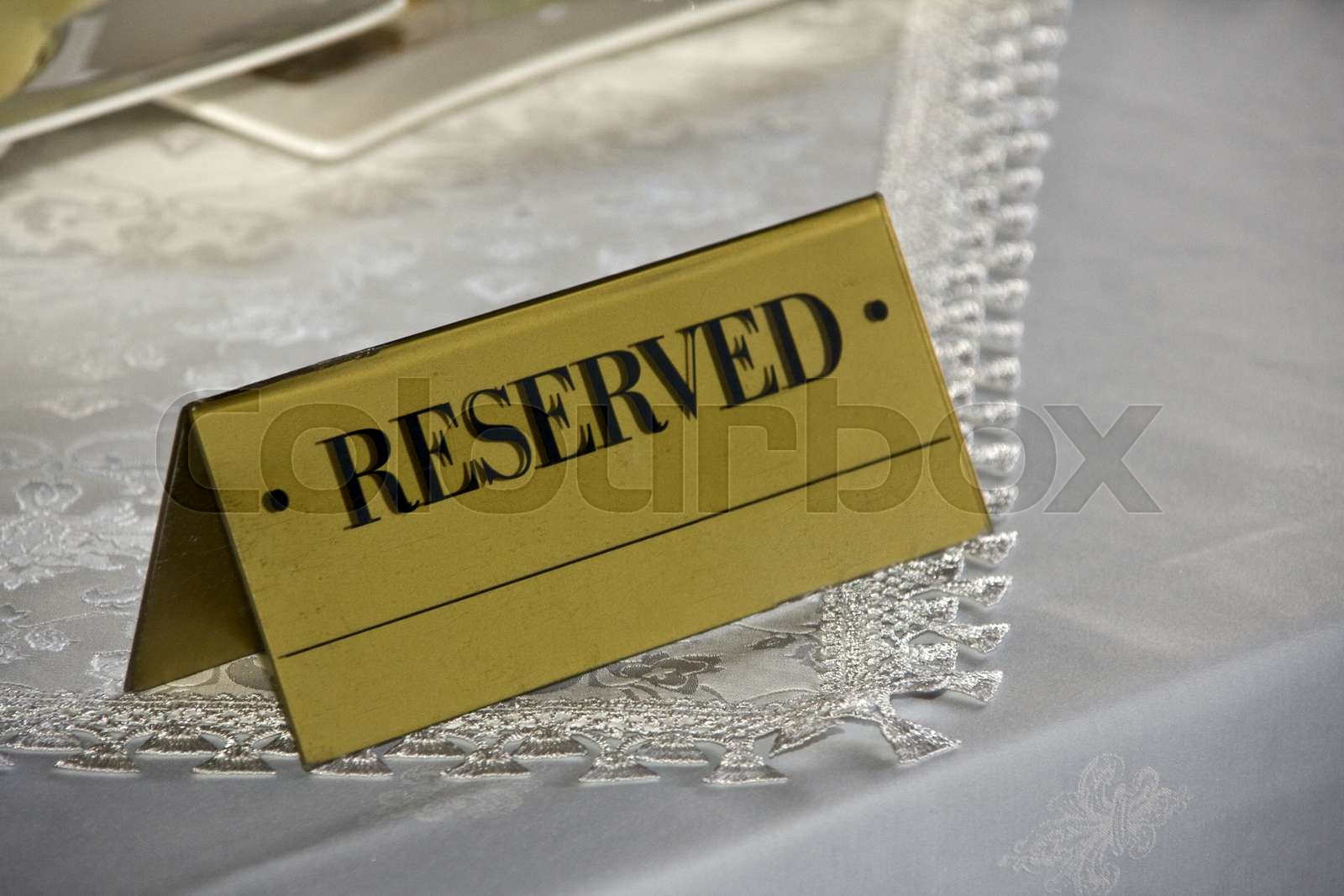 Reserved sign | Stock image | Colourbox
