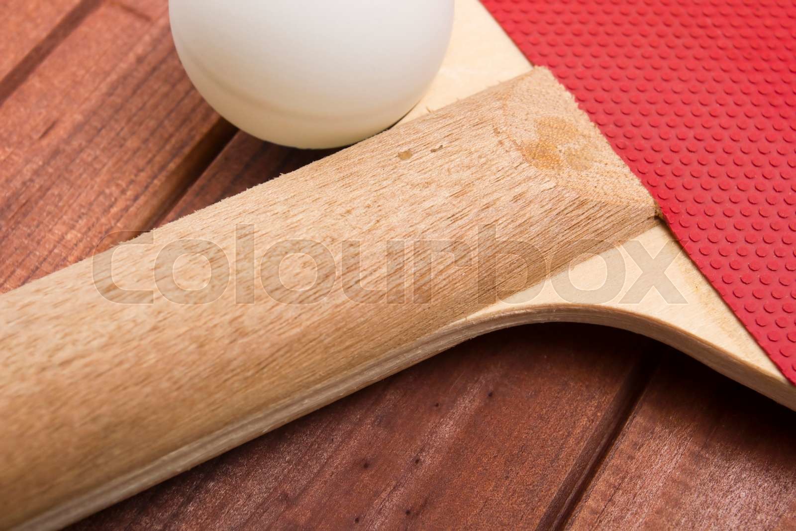 Tennis racket and a plastic ball | Stock image | Colourbox