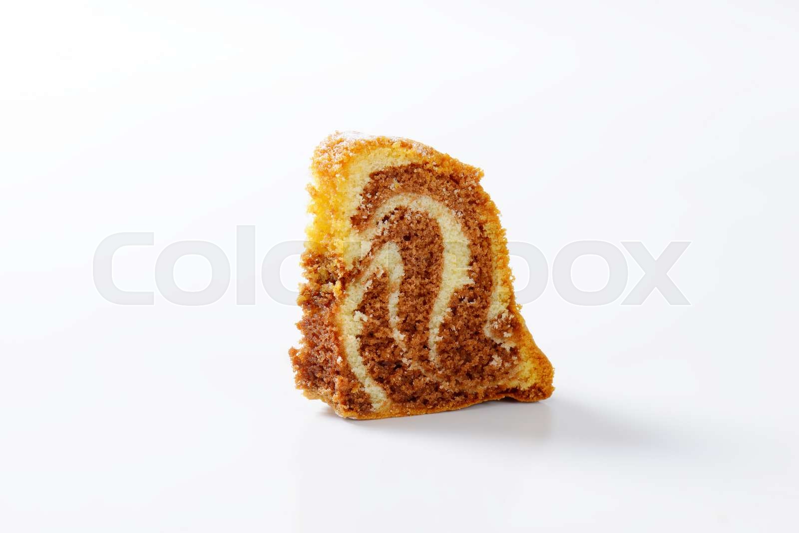 Slice of marble cake | Stock image | Colourbox
