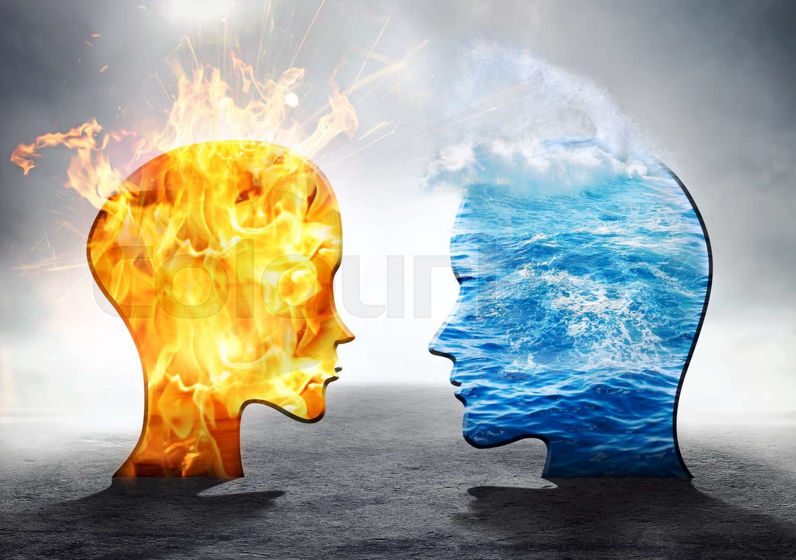 Water against fire | Stock image | Colourbox