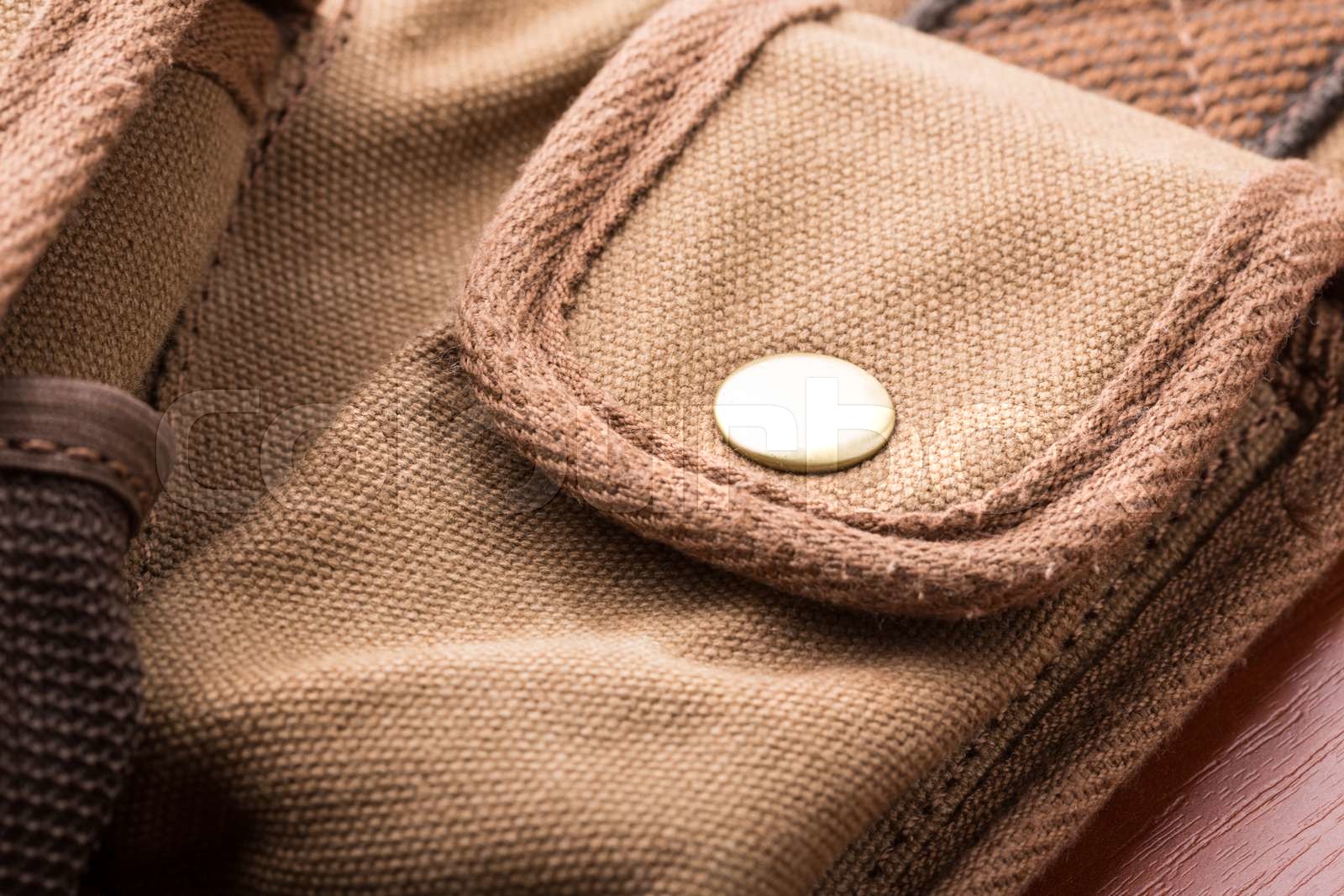 Detail of bag pocket | Stock image | Colourbox