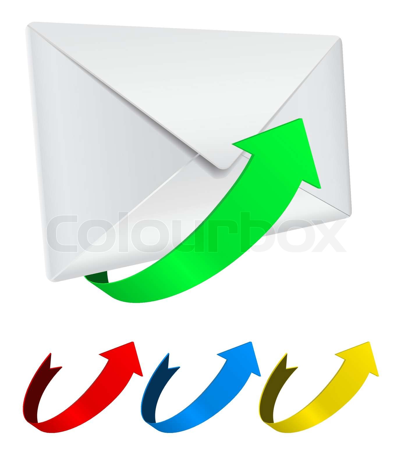 envelope with arrow | Stock vector | Colourbox