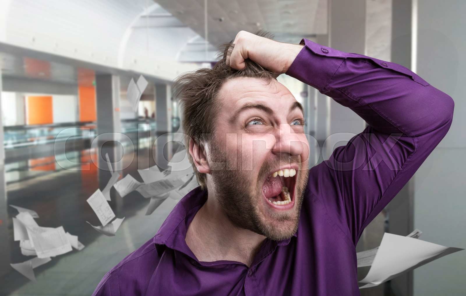 Mad businessman | Stock image | Colourbox