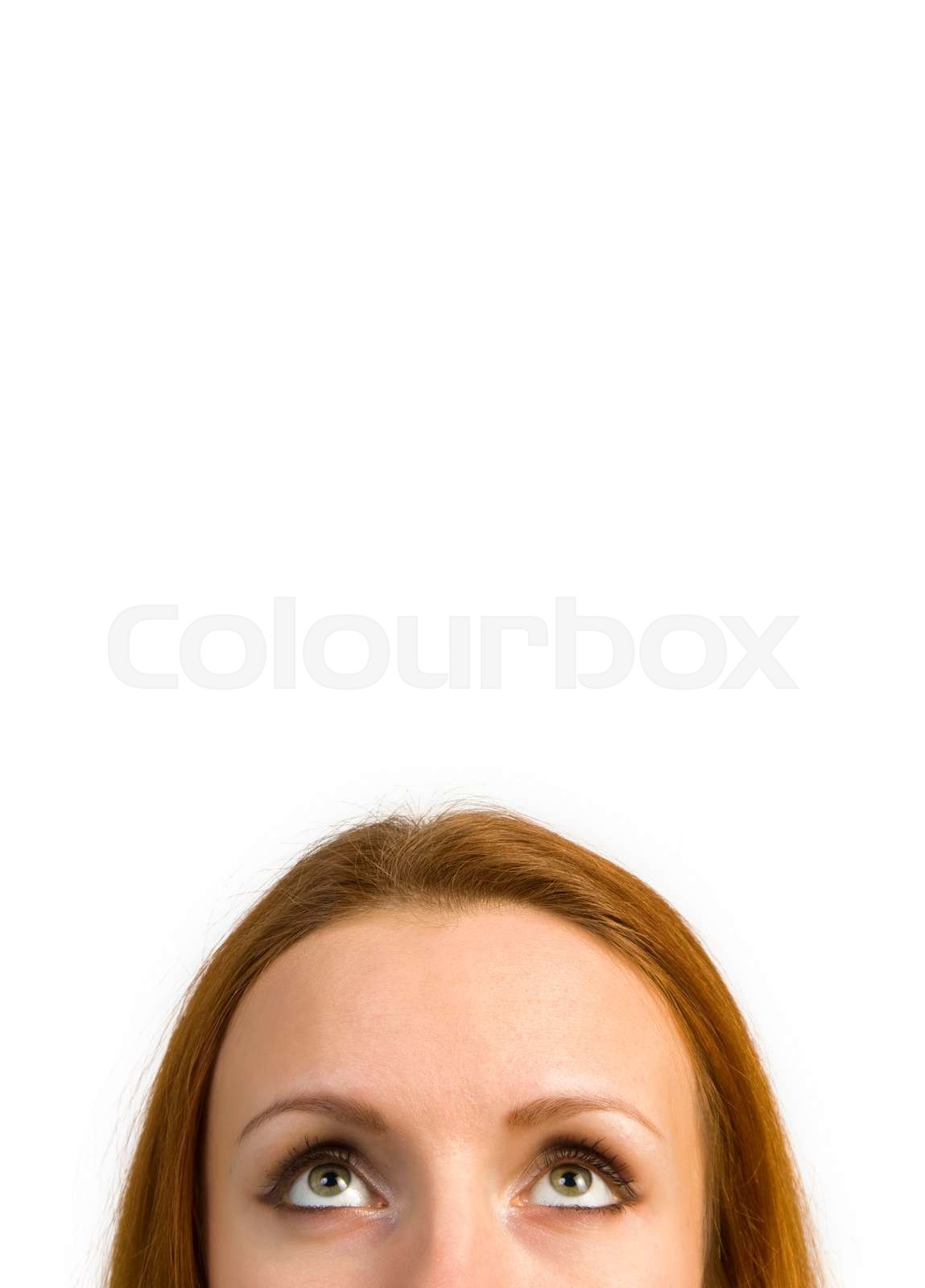Beautiful woman looking up | Stock image | Colourbox