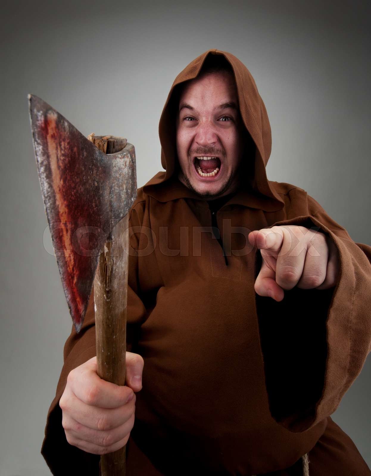 Furious medieval executioner | Stock image | Colourbox