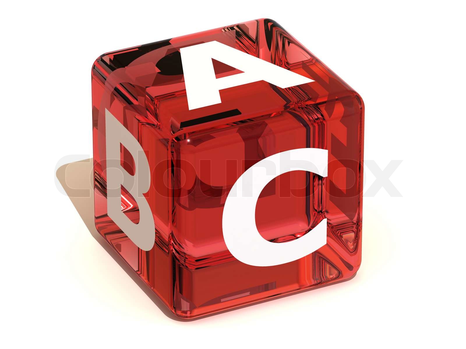 Cube with ABC. Alphabet. 3d | Stock image | Colourbox