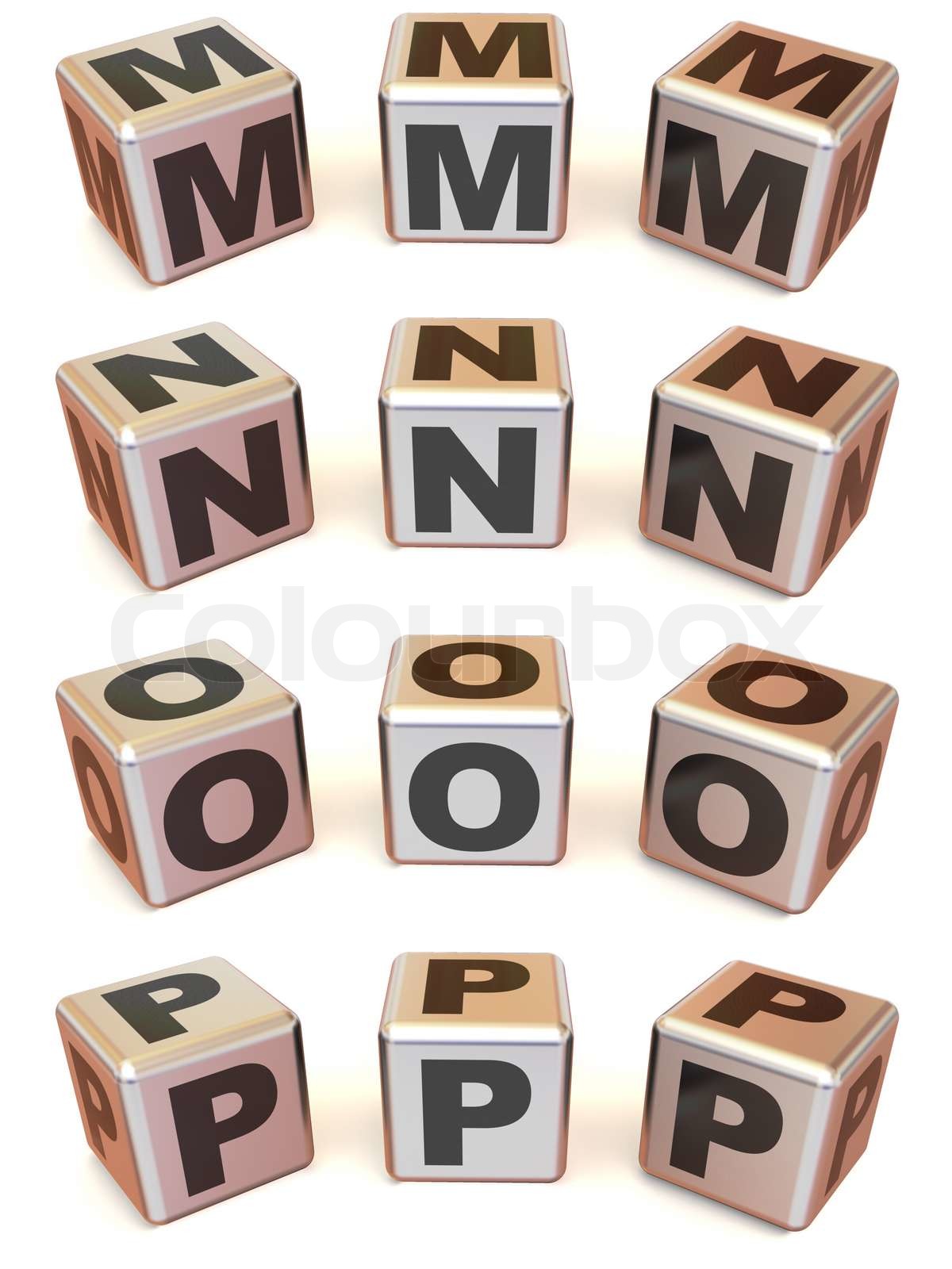 Cubes with letters. 3d | Stock image | Colourbox