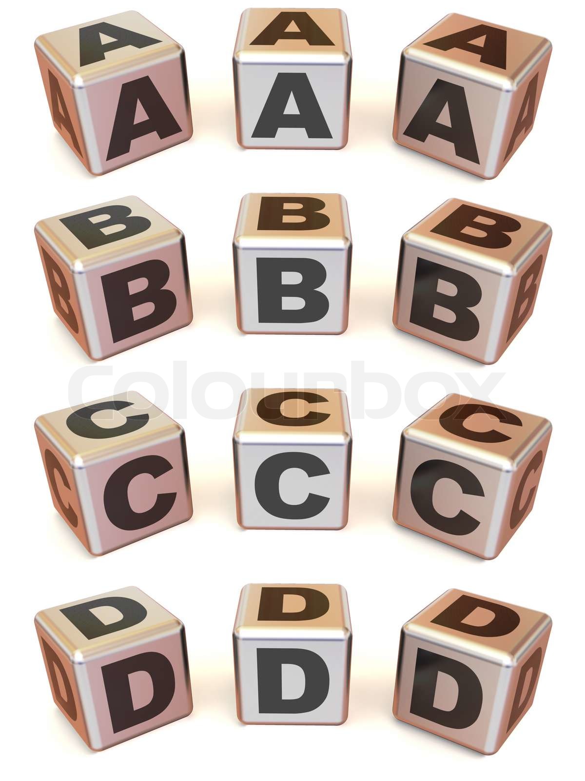 Cubes with letters. 3d | Stock image | Colourbox