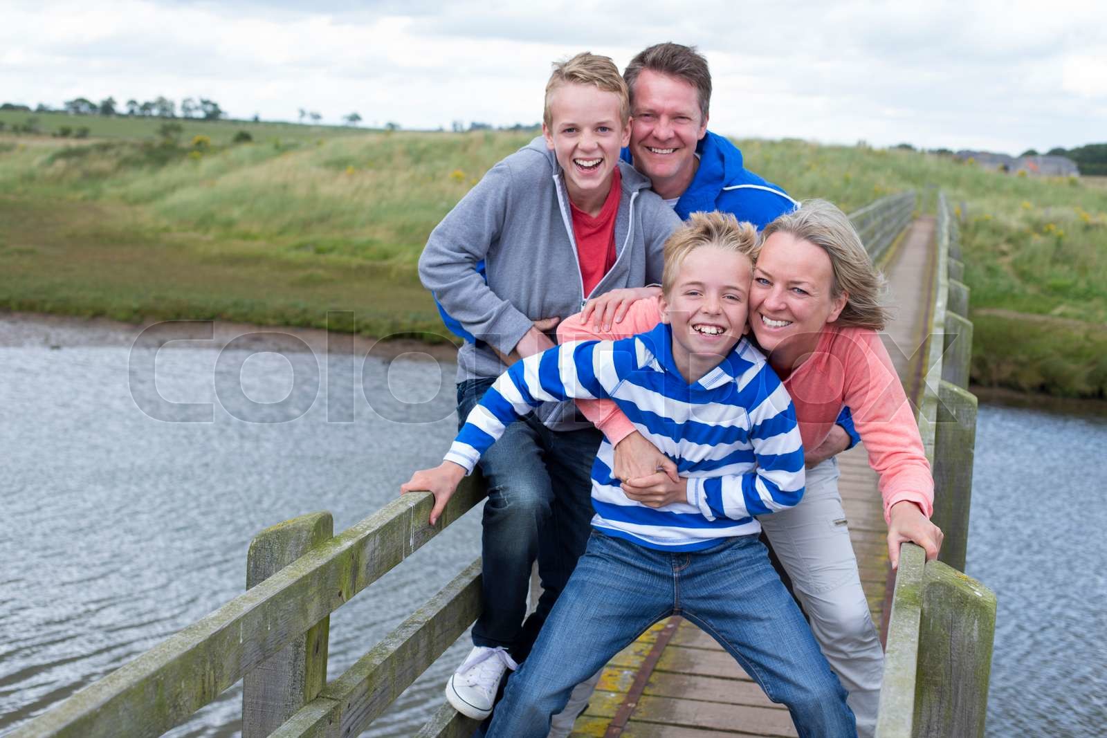 Happy Family of Four | Stock image | Colourbox