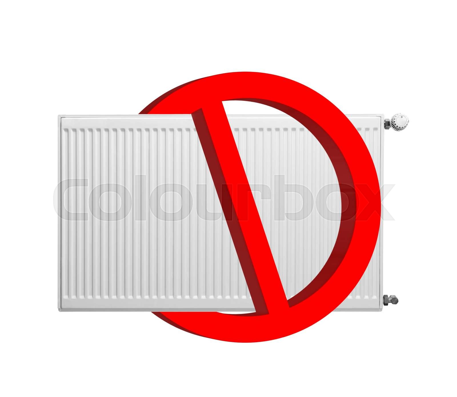 No heating sign | Stock image | Colourbox