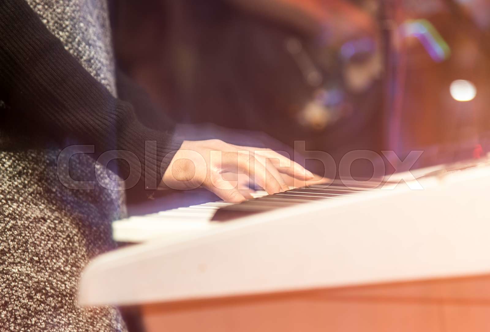 play the keyboard | Stock image | Colourbox