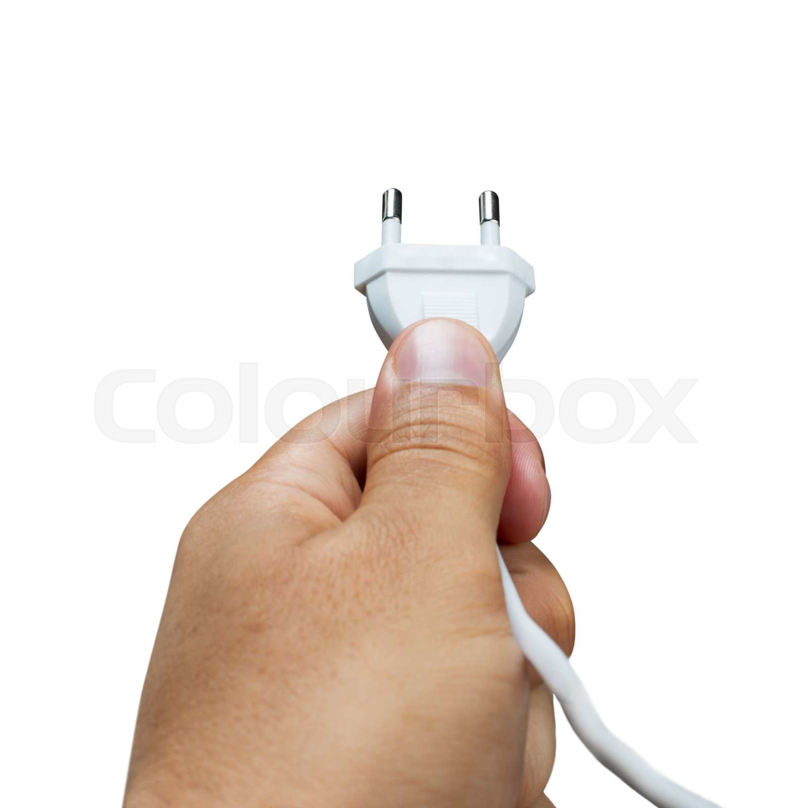 Plugging electrical cable | Stock image | Colourbox